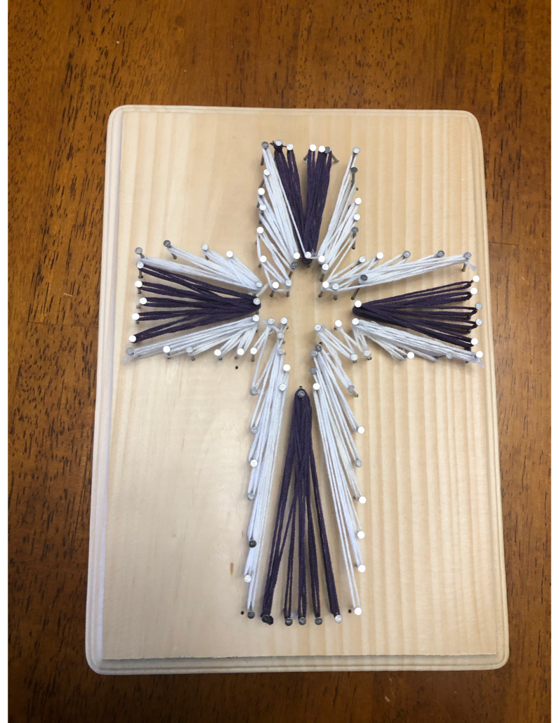 His Greatest Gift Craft – Cross String Art
